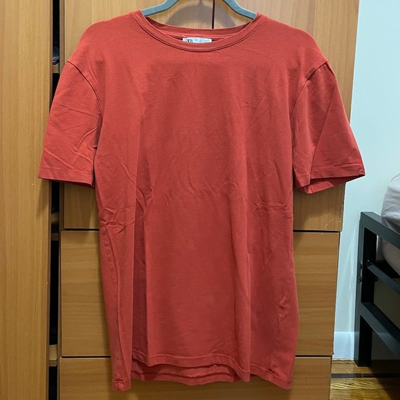 Zara | Tops | Zara Large Red T Shirt | Poshmark